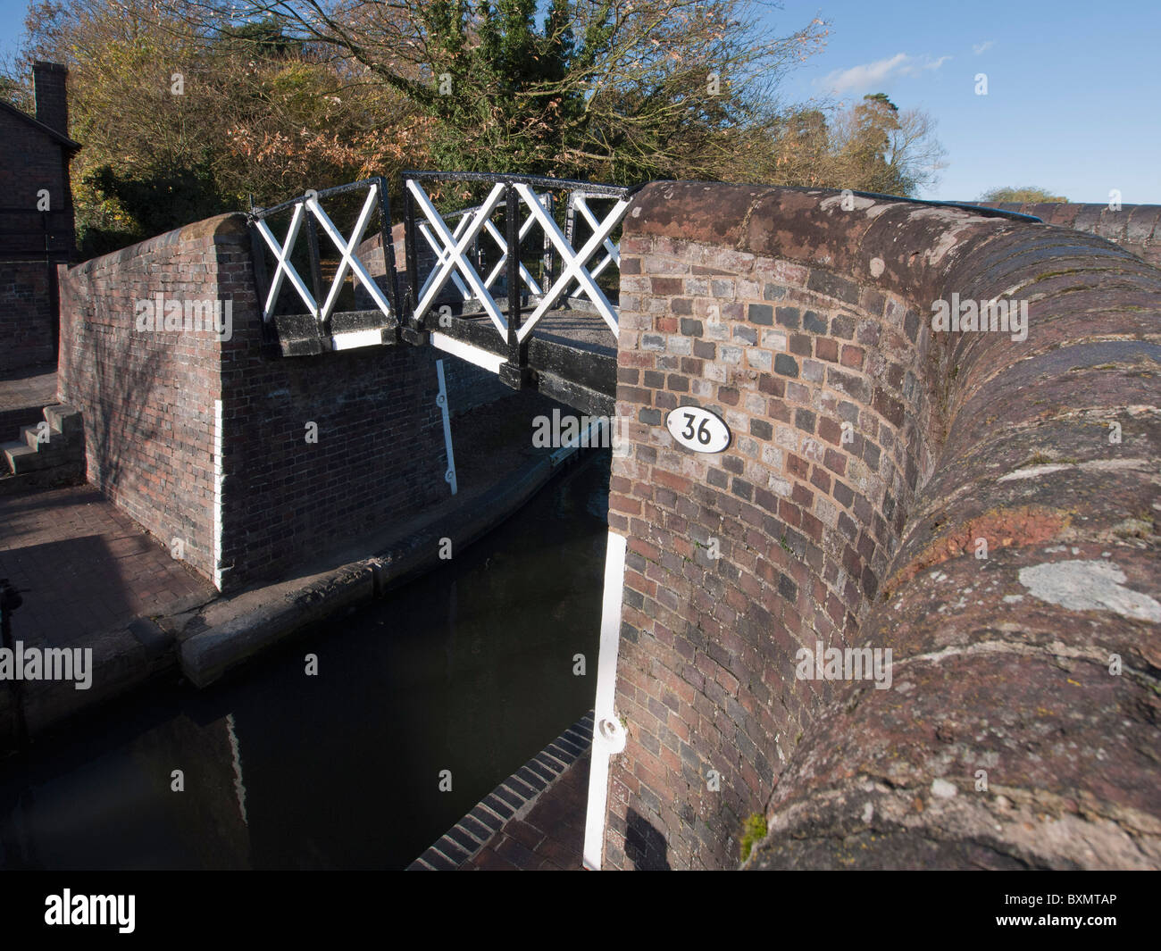A bridge over a canal Stock Photo - Alamy