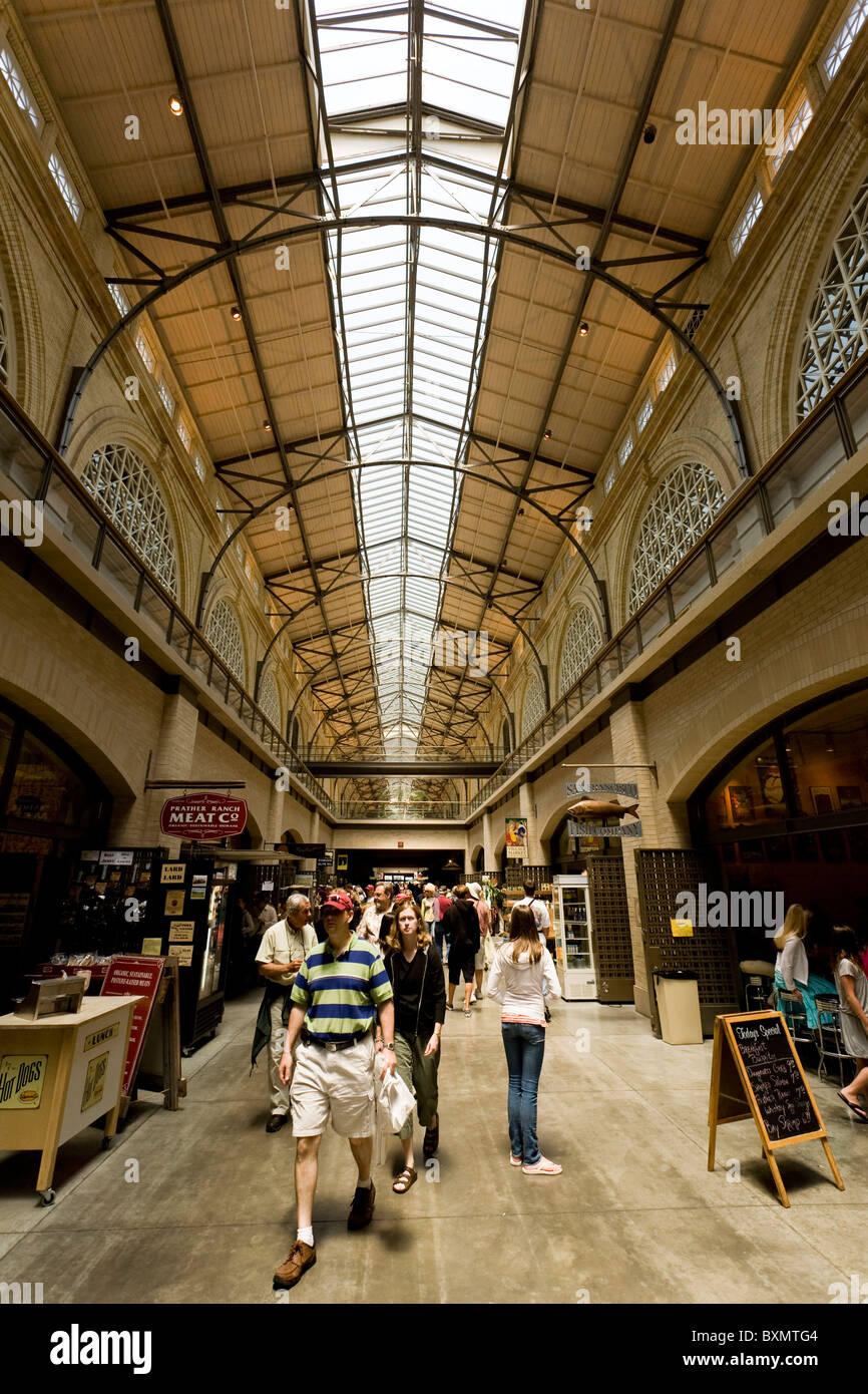 Interior of the newly renovated Ferry Terminal in San Francisco ...
