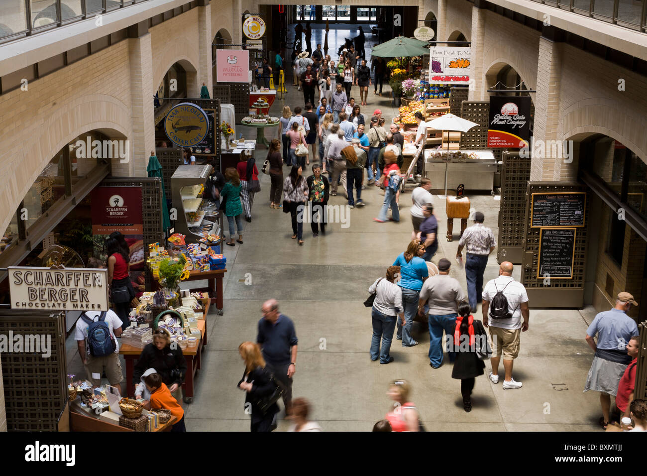 Interior of the newly renovated Ferry Terminal in San Francisco ...
