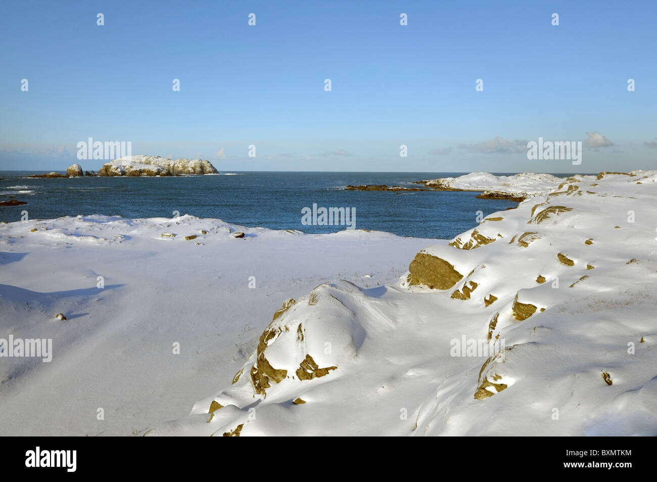 Bosta beach and bay on Great Bernera looking out to the islands of ...