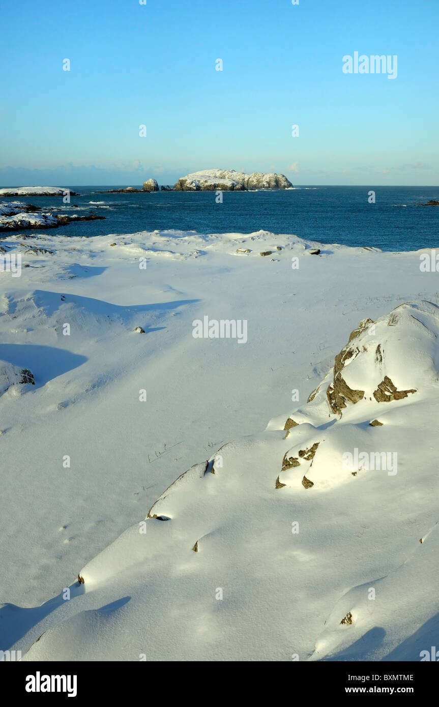 Bosta beach and bay on Great Bernera looking out to the islands of ...