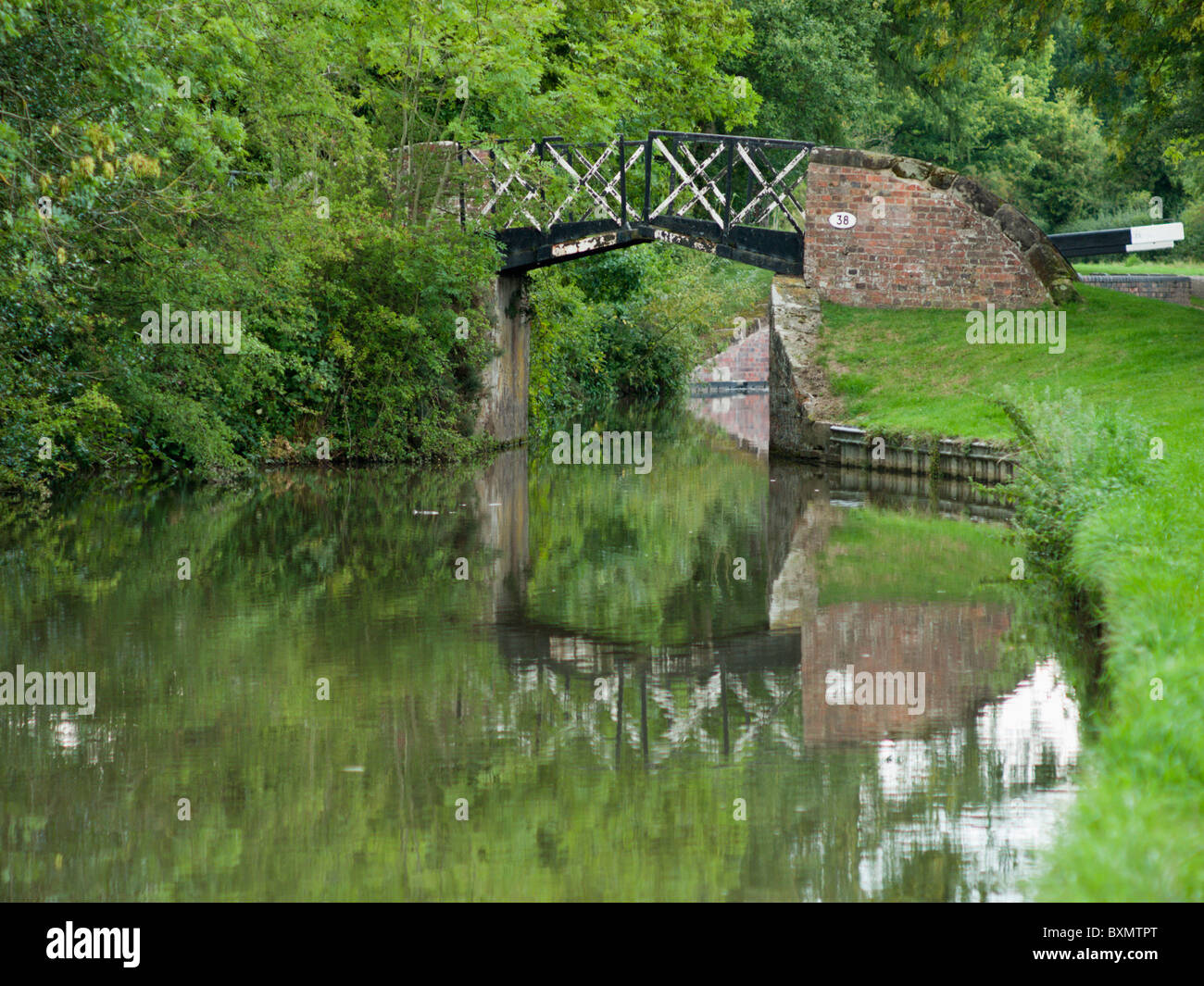 A bridge over a canal Stock Photo - Alamy