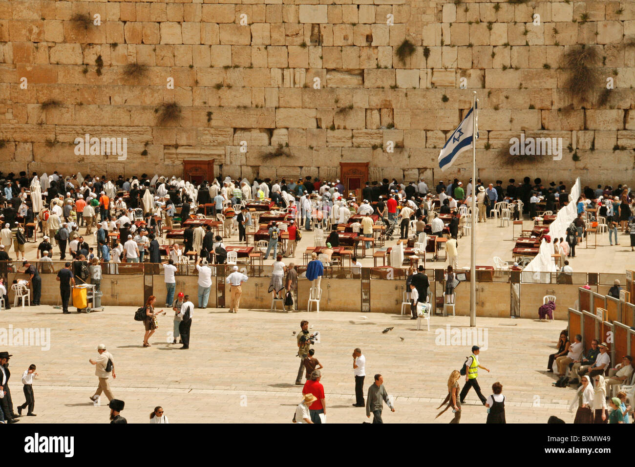 Prayers near the Wailing(Western ) Wall in Temple Mount of Jerusalem ...