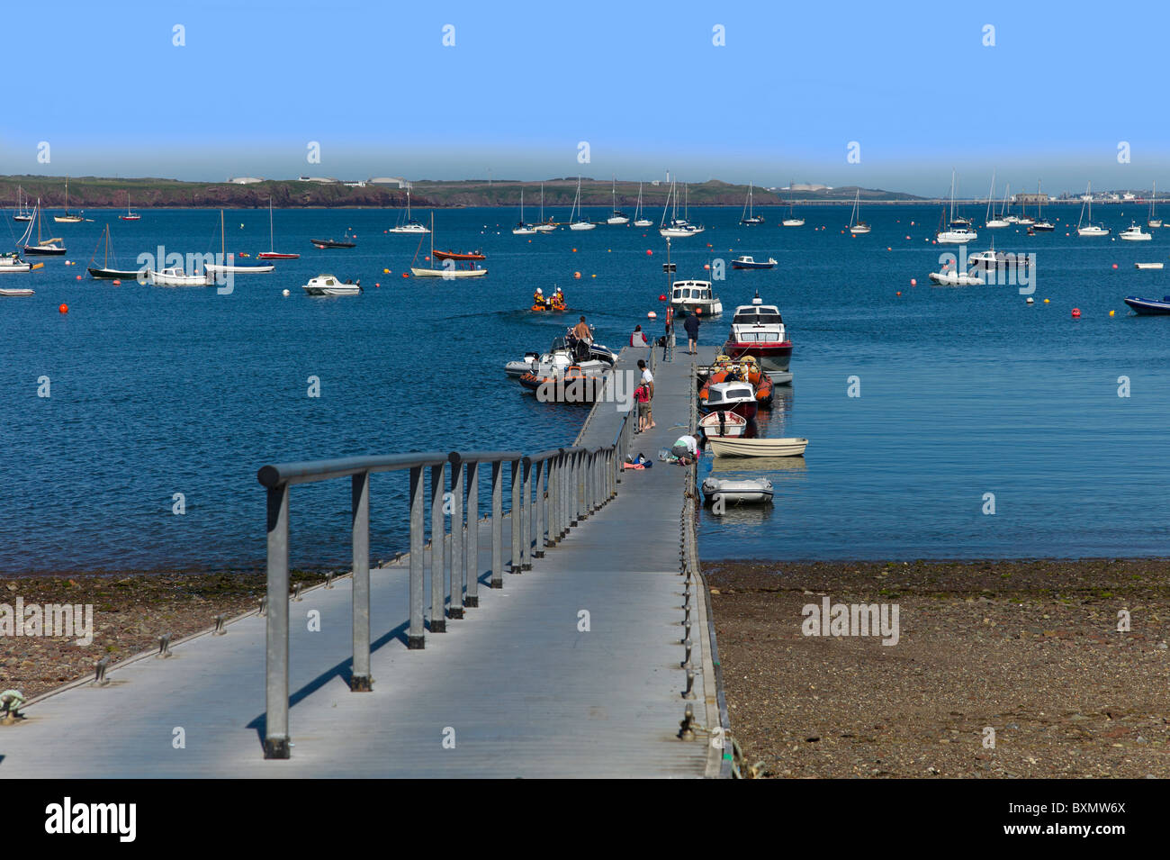 harbour marina and boats at the sailing resort of dale on the ...