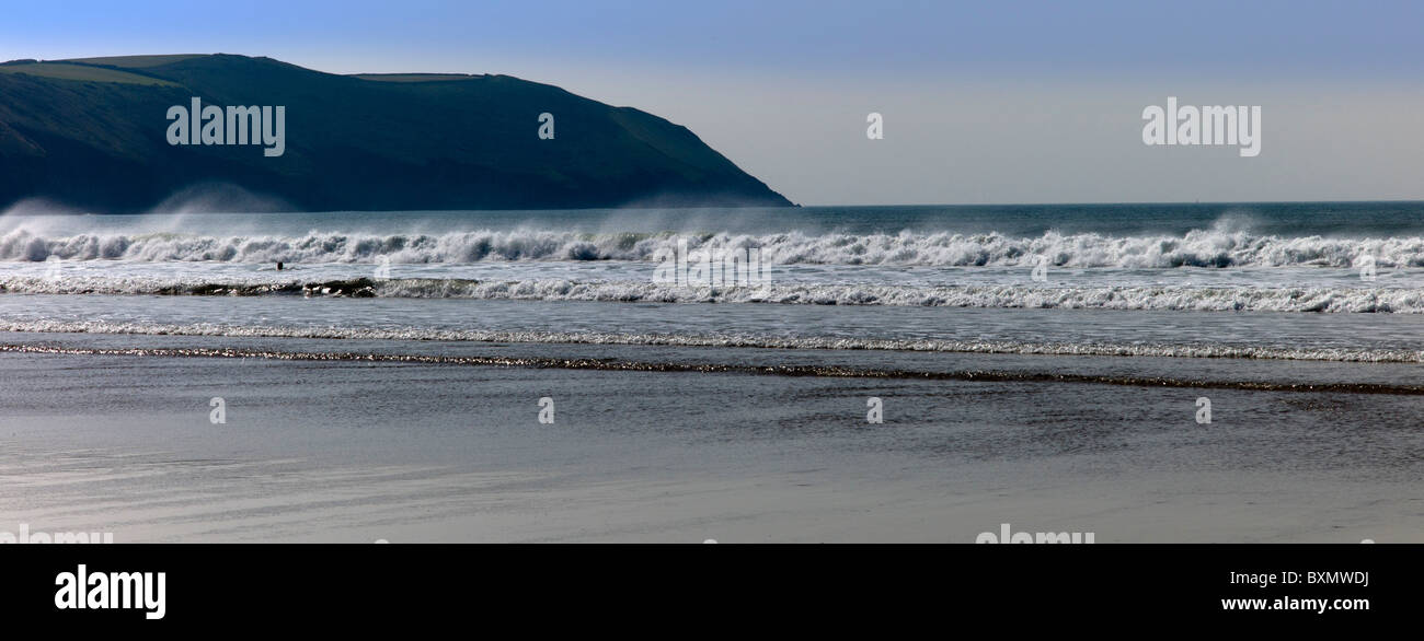 putsborough beach on the devon coast woolacombe england uk coast ...