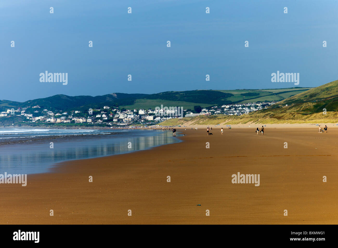 putsborough beach on the devon coast woolacombe england uk coast ...