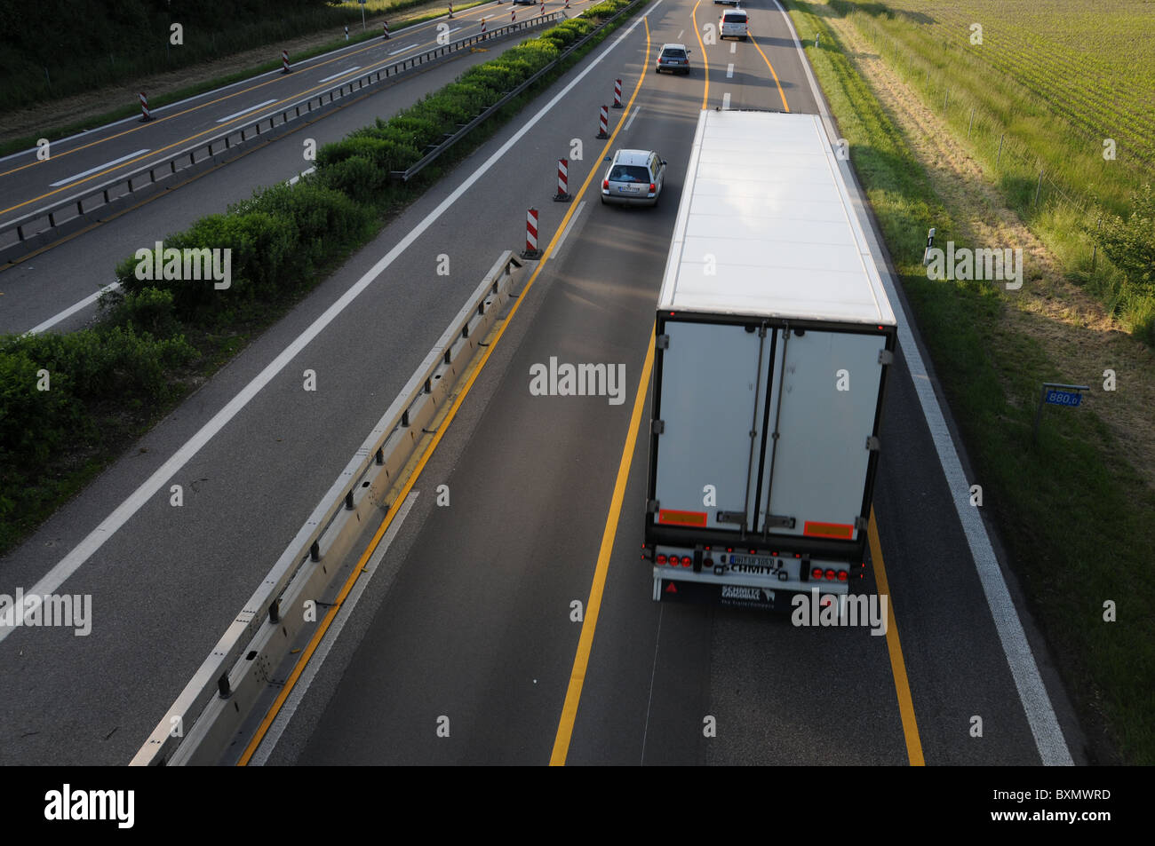 End of a highway construction site Stock Photo - Alamy