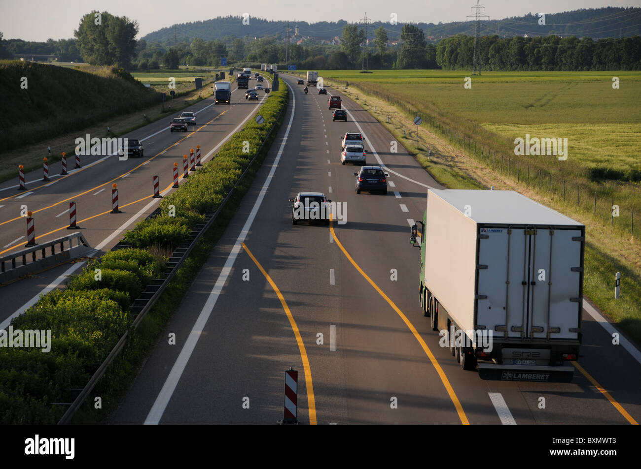 End of a highway construction site Stock Photo - Alamy