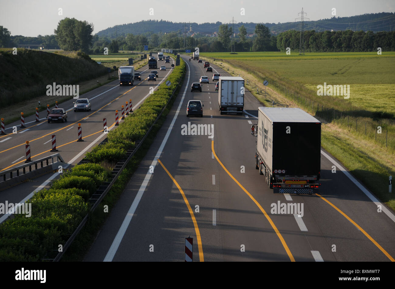 End of a highway construction site Stock Photo - Alamy
