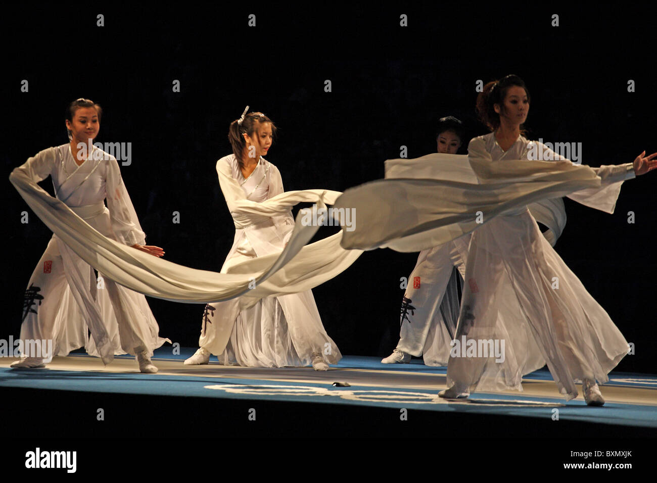 Female dancers at interval of Ladies Fencing Final, Olympic Games ...