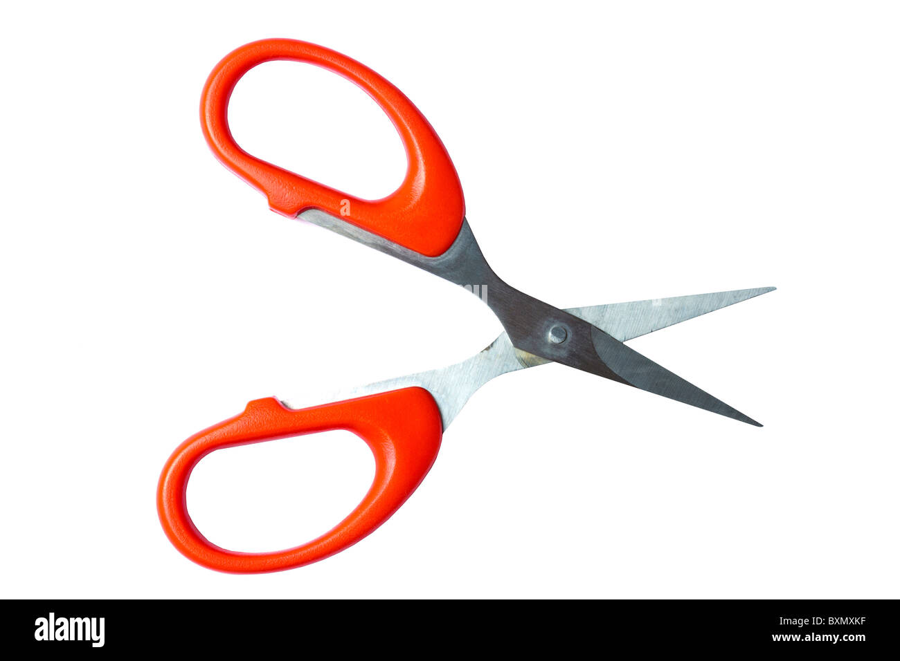 Red scissors isolated on white background Stock Photo - Alamy