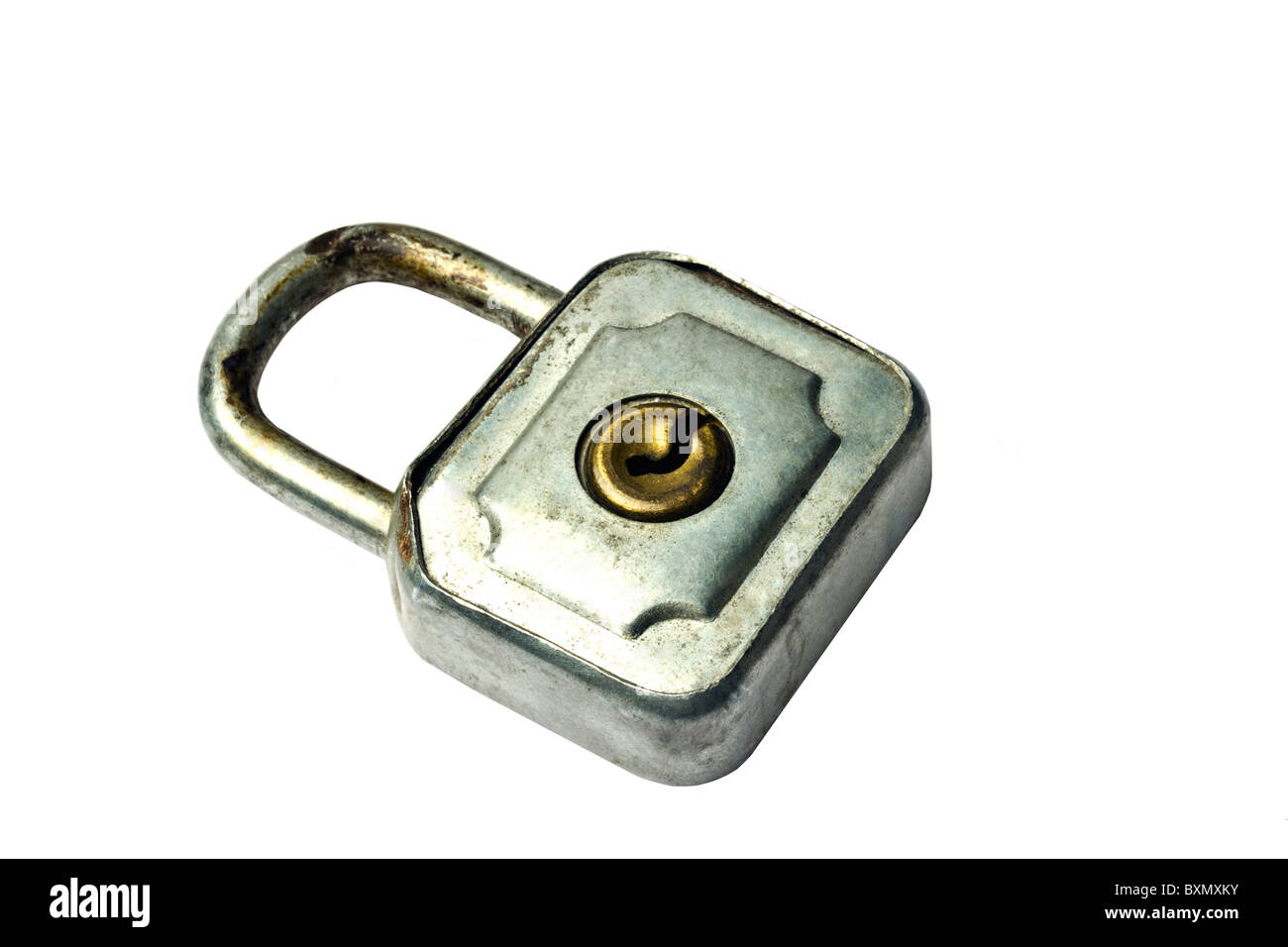 Old padlock isolated on white background Stock Photo - Alamy