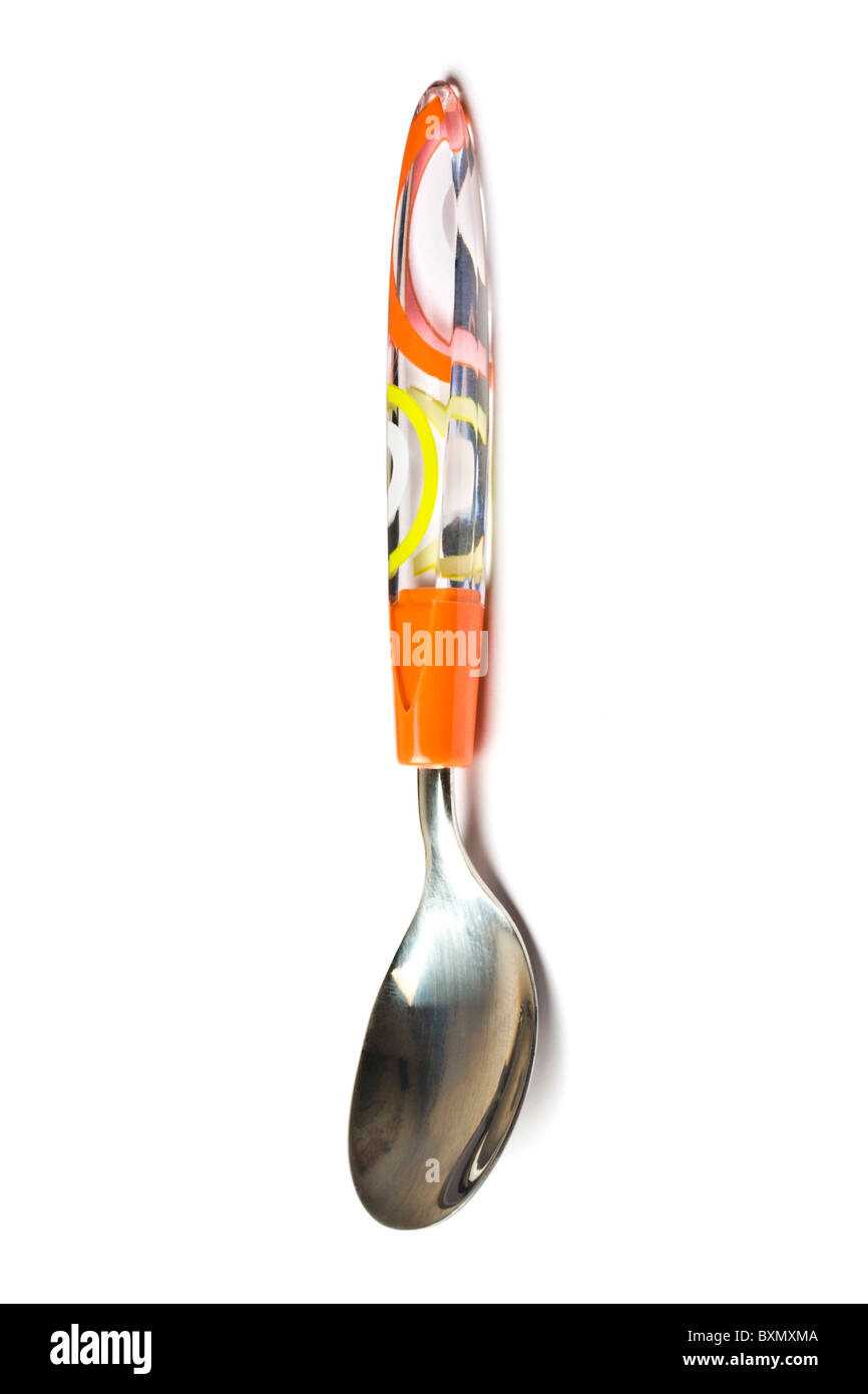 One spoon isolated on white background Stock Photo - Alamy
