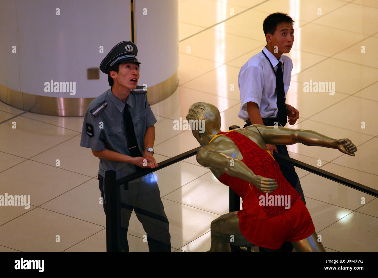 Store Detective in Shopping Mall Beijing China during Olympics Stock ...