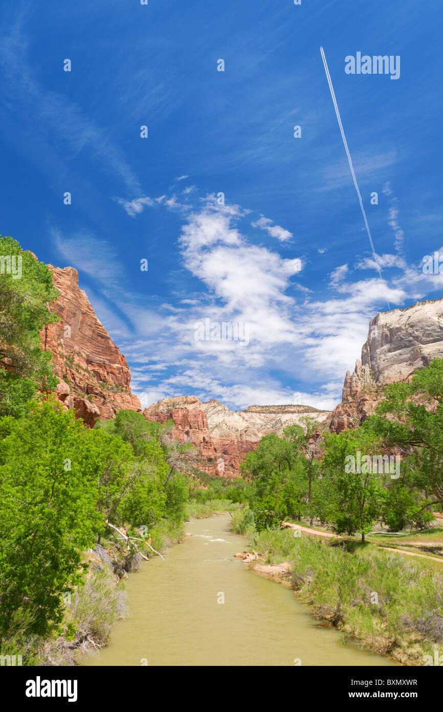 View into the valley of the virgin river hi-res stock photography and ...