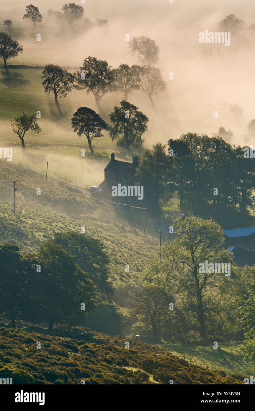 Foggy Morning at Mam Farm, Hope Valley, Peak District National Park ...