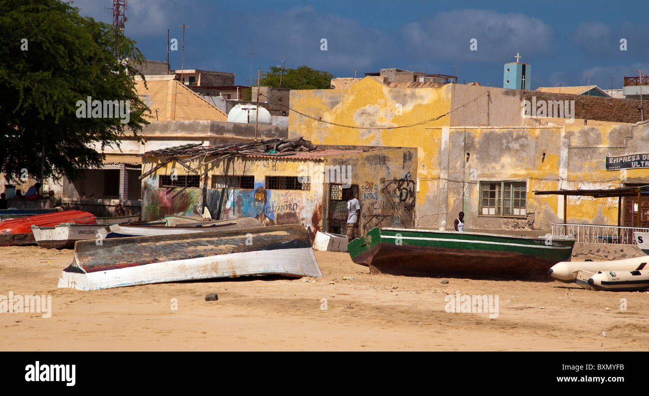 Sal Rei town beach, Boa Vista, Cape Verde Stock Photo - Alamy