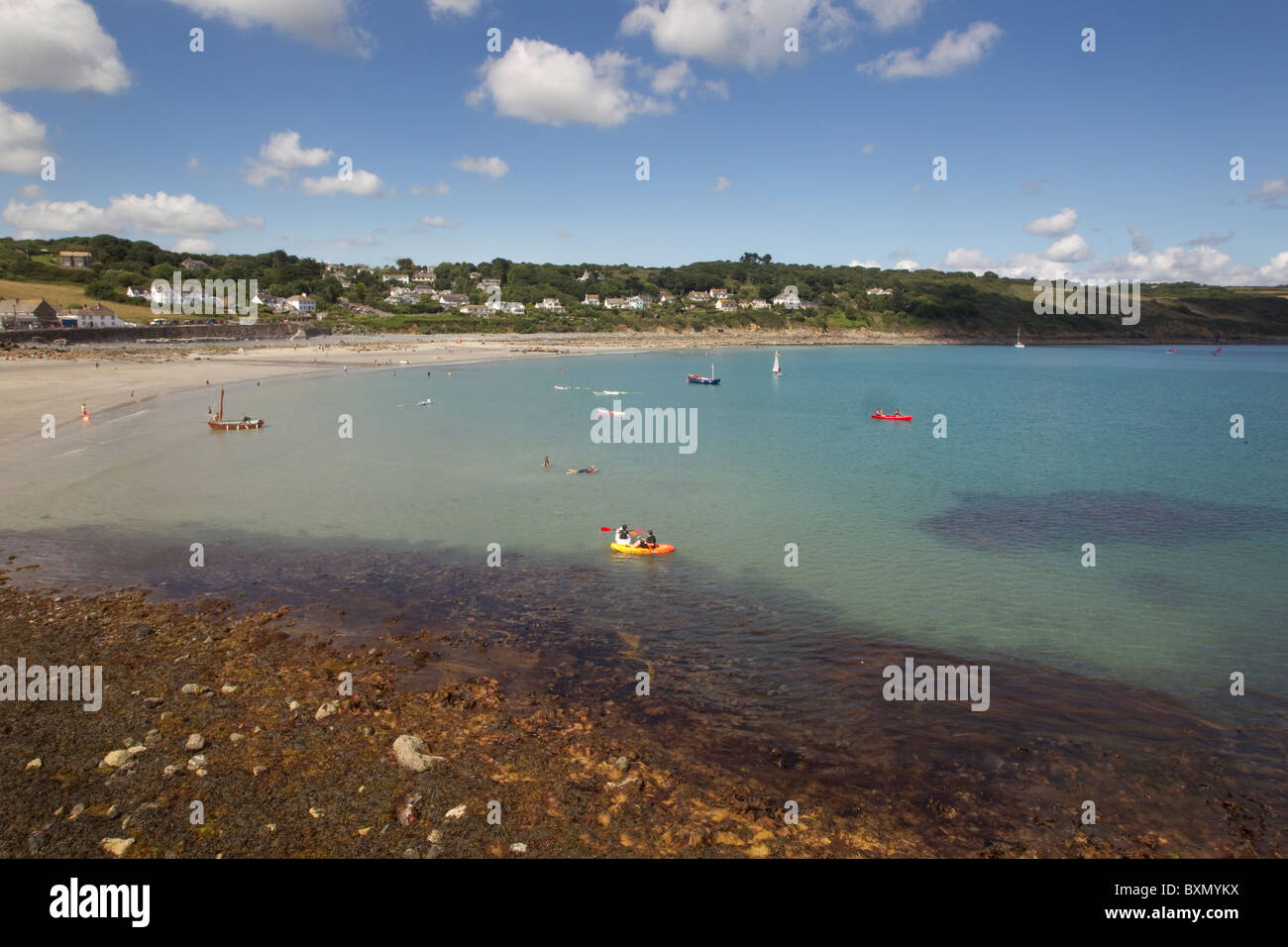 The beach at Coverack, Cornwall, UK Stock Photo - Alamy