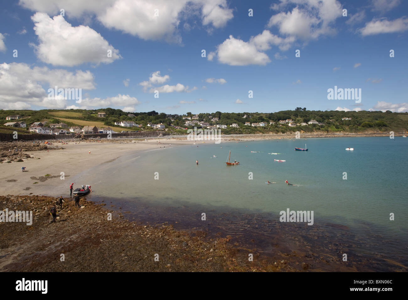 The beach at Coverack, Cornwall, UK Stock Photo - Alamy