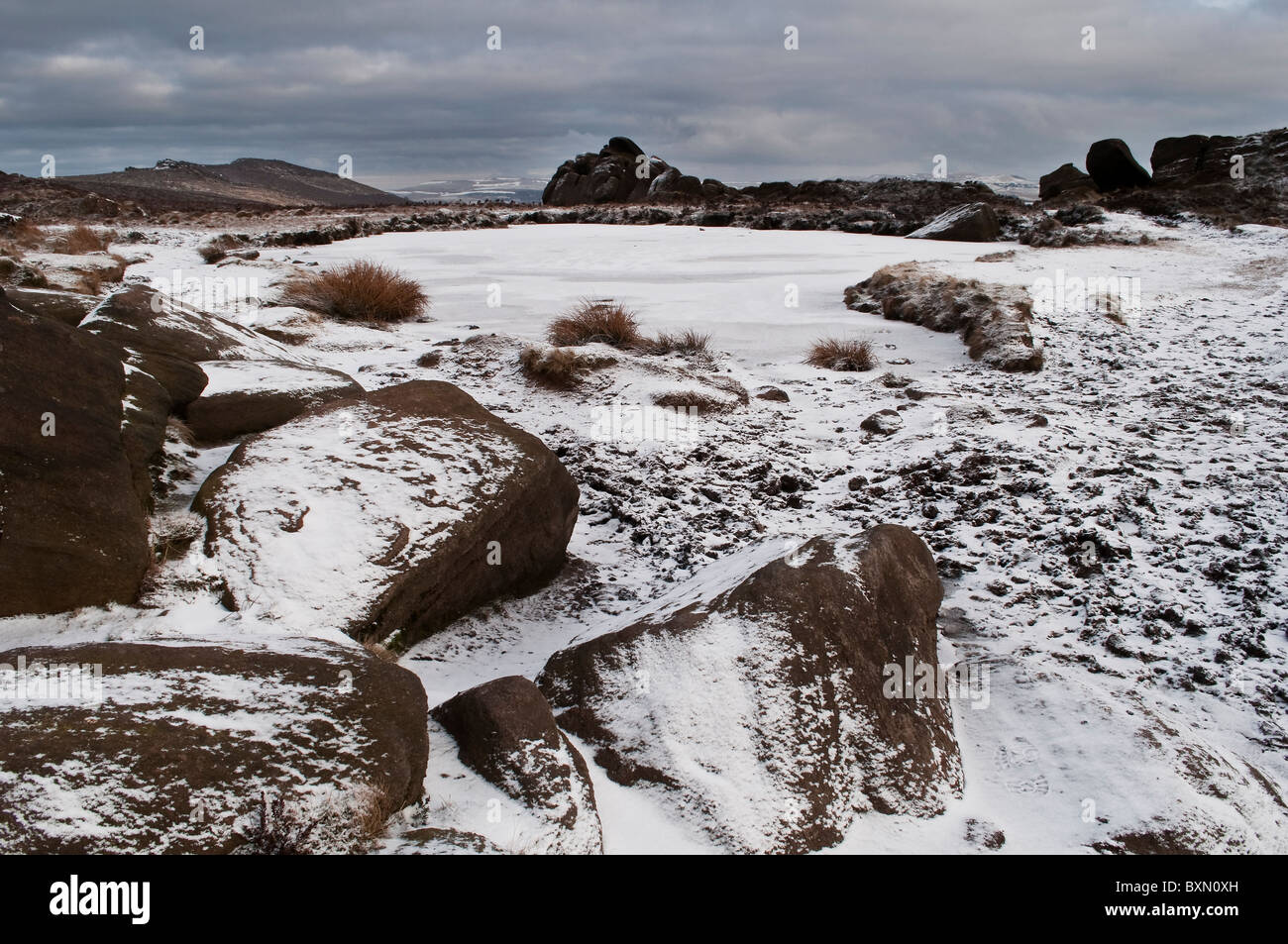Doxey in Winter, The Peak District Stock Photo - Alamy
