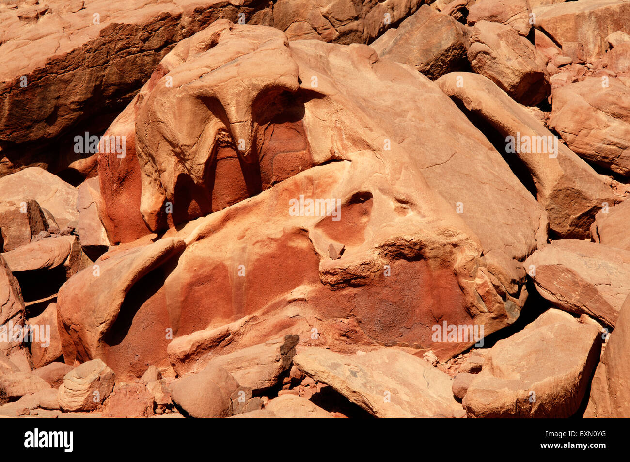 Rock formation in Wadi rum Stock Photo - Alamy