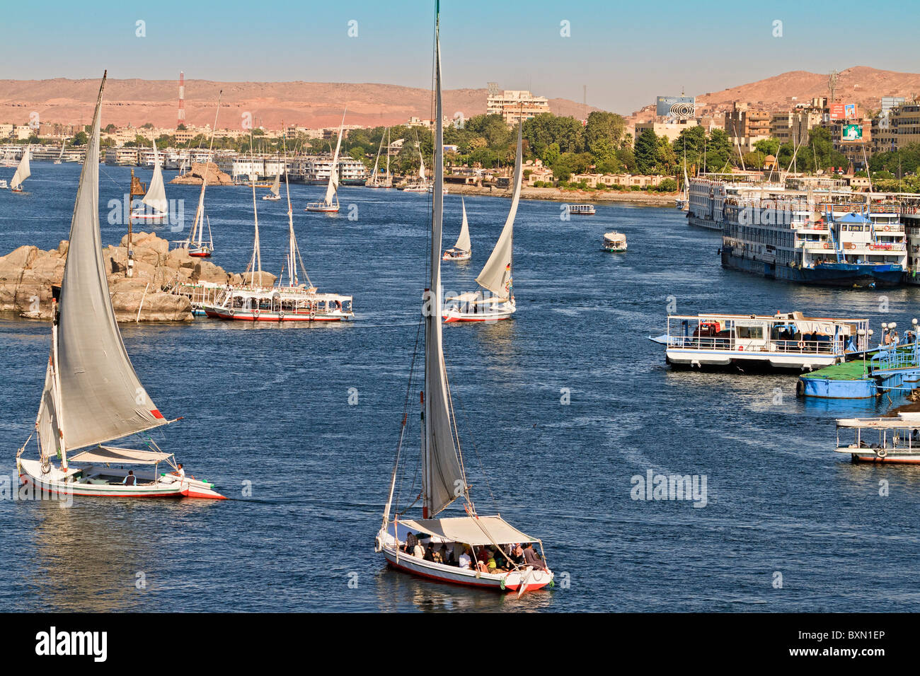 Felucca aswan egypt nile High Resolution Stock Photography and Images ...