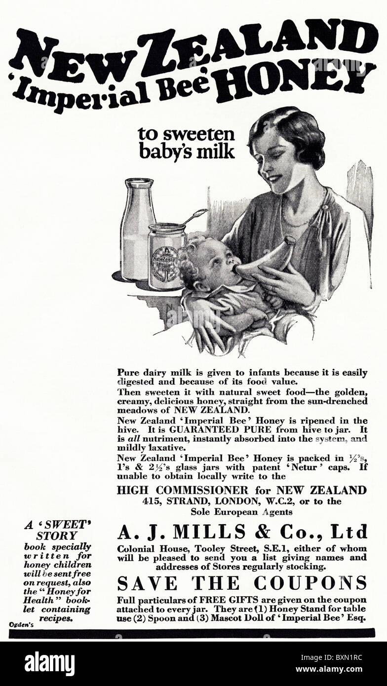 Advertisement for New Zealand Imperial Bee Honey in women's magazine ...