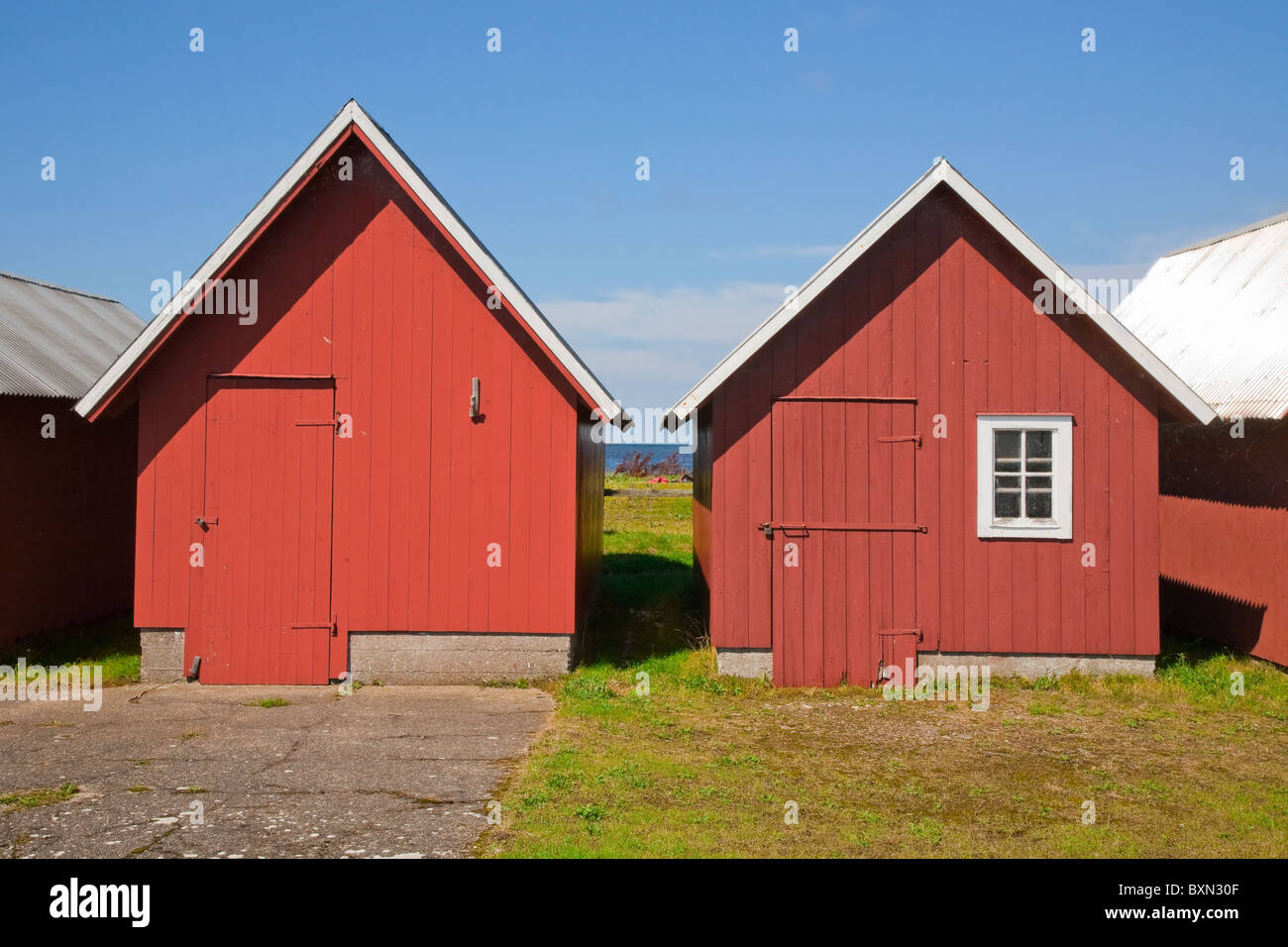 Fisherman's huts in Kovik, Gotland, Sweden Stock Photo - Alamy