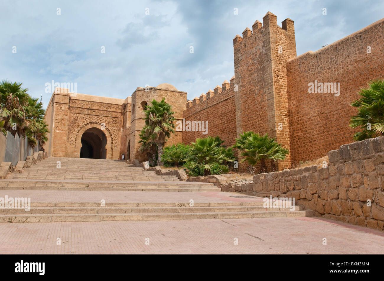 Entrance gate palm trees hi-res stock photography and images - Alamy