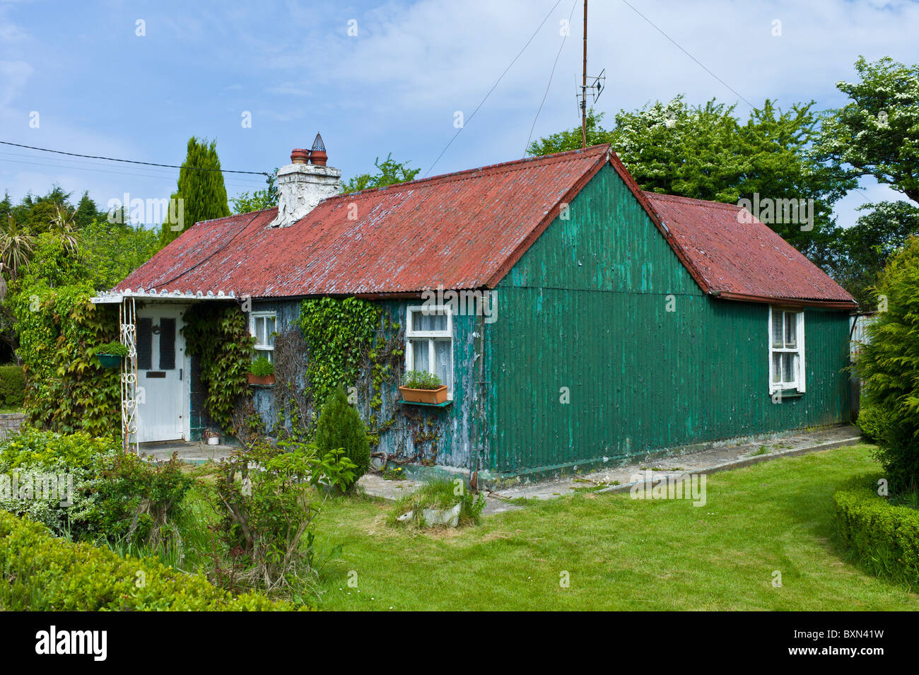 Corrugated iron cottage, near Taghmon, Southern Ireland Stock Photo - Alamy