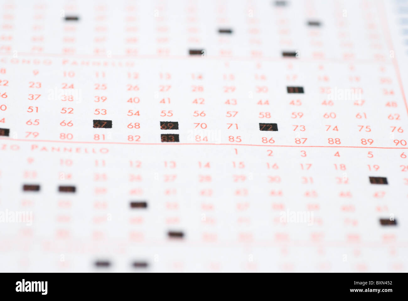 lottery ticket close up Stock Photo - Alamy