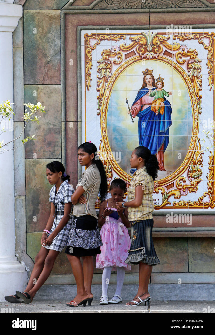 Youth in a Sunday mass at a Catholic Hhurch in Dili, Timor Leste ...