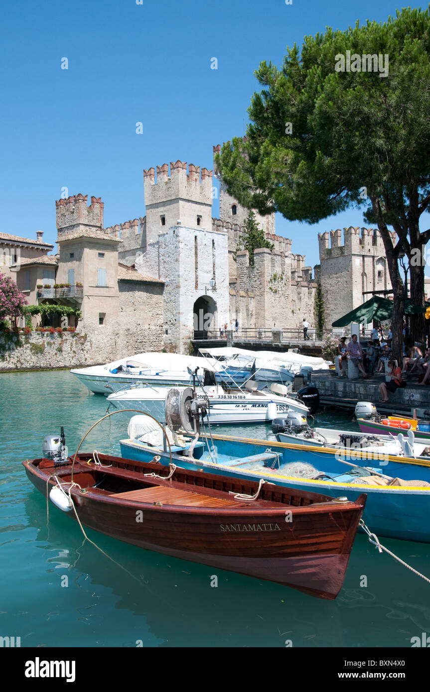 Sirmione Castle on Lake Garda in Northern Italy Stock Photo - Alamy