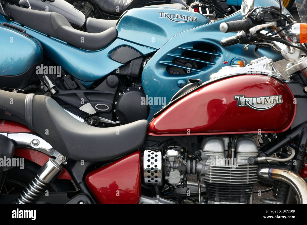 Triumph motorcycles on display at the annual Boxing Day vintage and ...