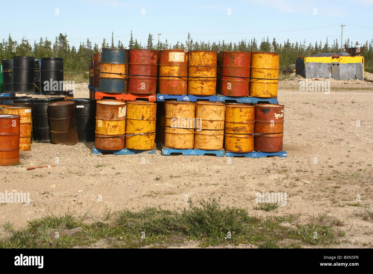 Oil drums storage hi-res stock photography and images - Alamy