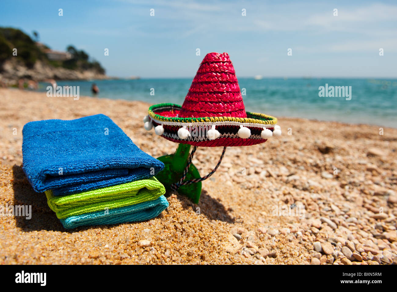 Spanish Sombrero at the summer beach on vacation Stock Photo - Alamy