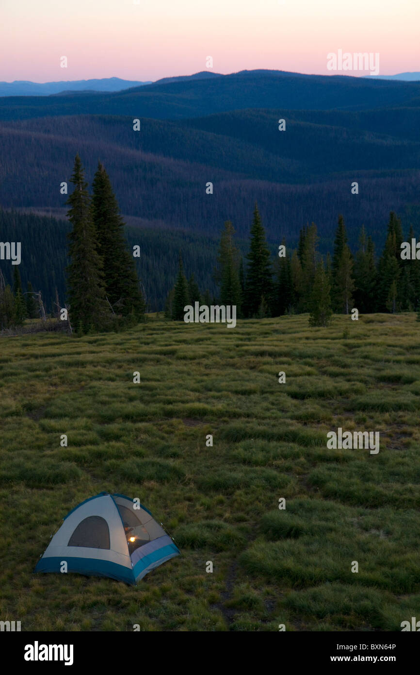 Tent camping at the summit of Green Mountain along the historic ...