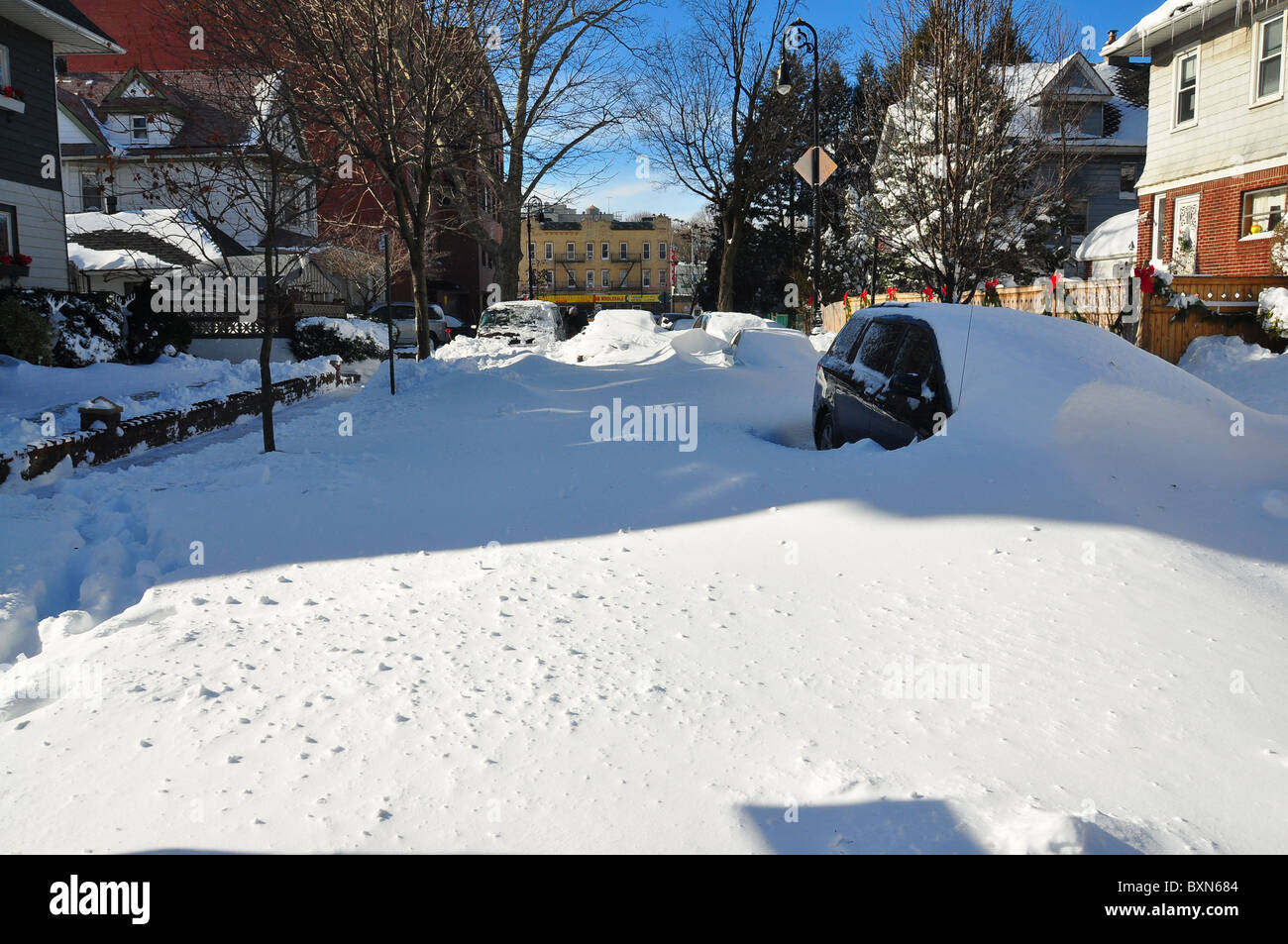 Snow covered street in hi-res stock photography and images - Alamy