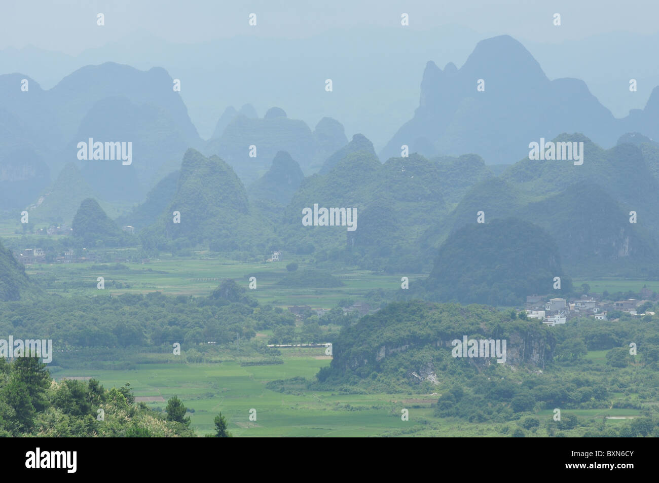 Stunning views of the scenery in the Guilin area, Southern China Stock ...