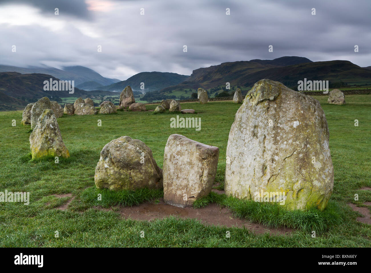 Castlerigg Stone Circle in UK. The stones are 5000 years old and a ...