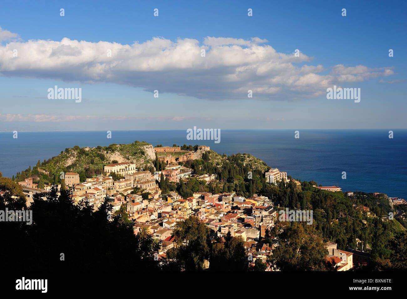 View of Taormina from above Stock Photo - Alamy