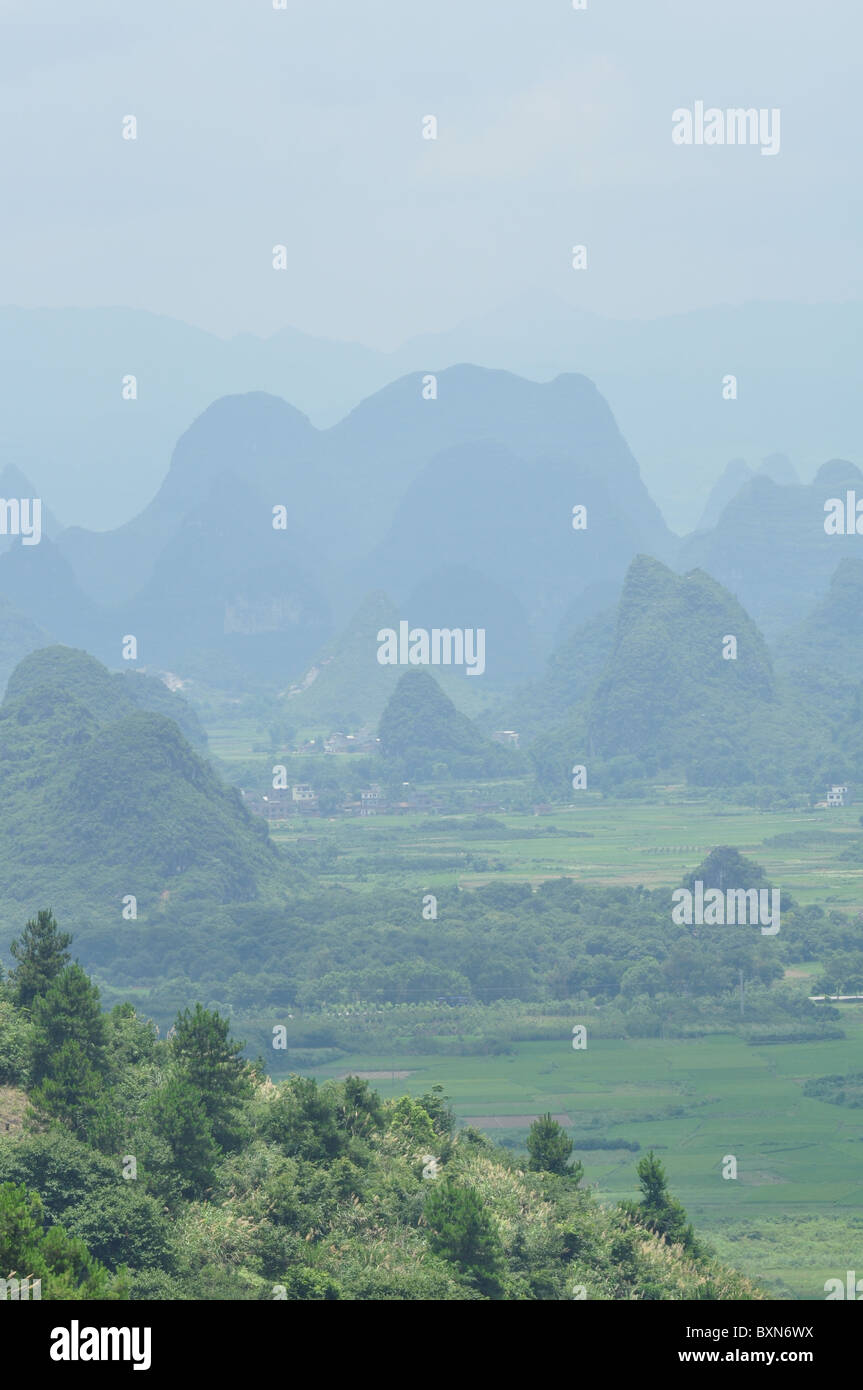 Stunning views of the scenery in the Guilin area, Southern China Stock ...