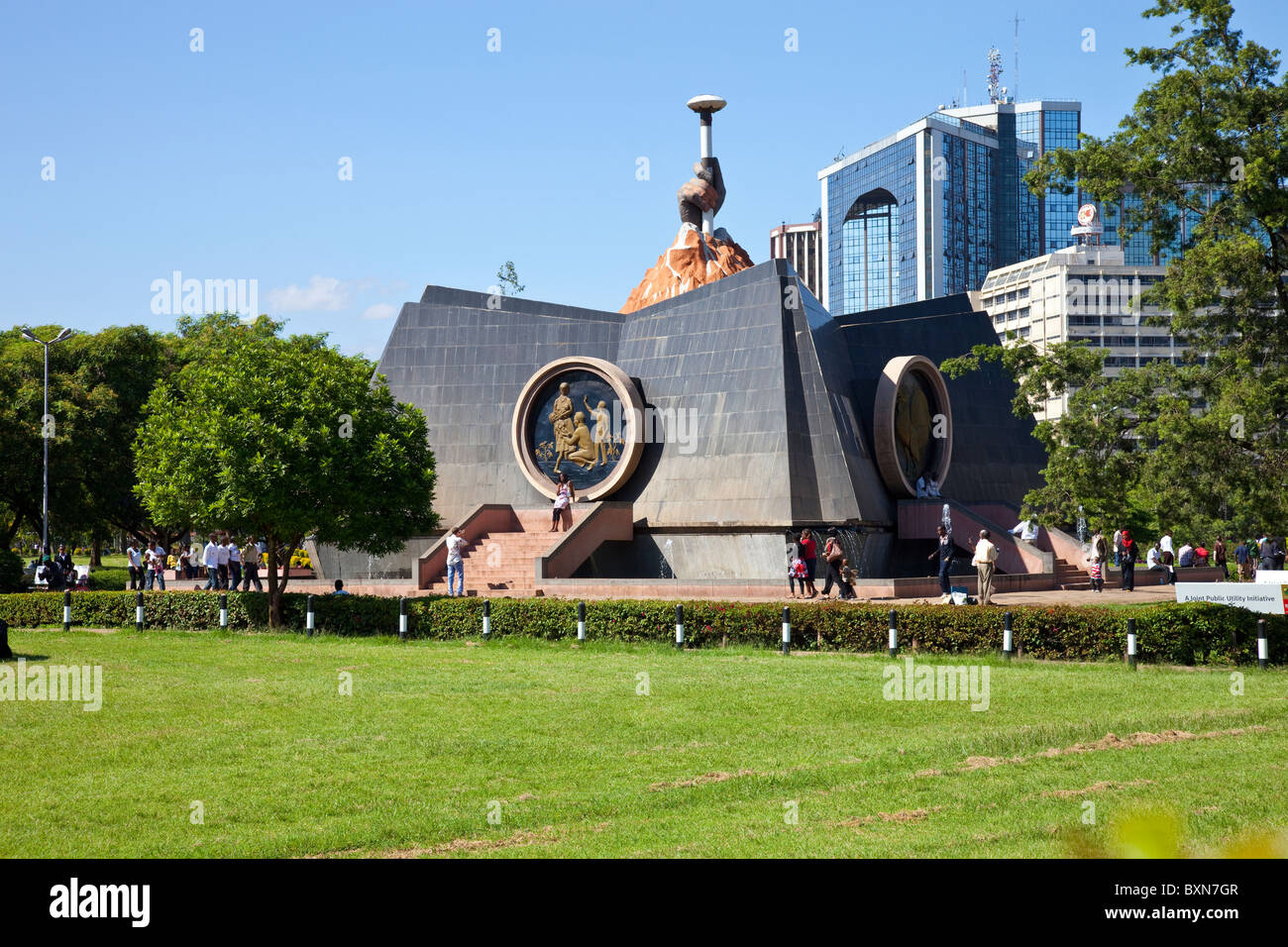 Nyayo Monument in Uhuru Park, Nairobi, Kenya Stock Photo - Alamy
