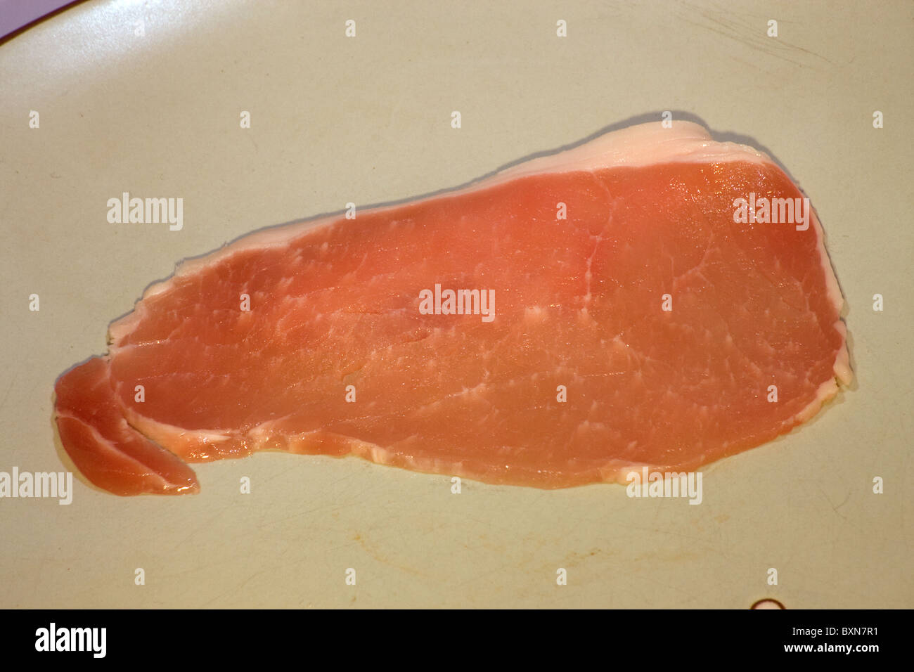 slice rasher of raw bacon Stock Photo - Alamy