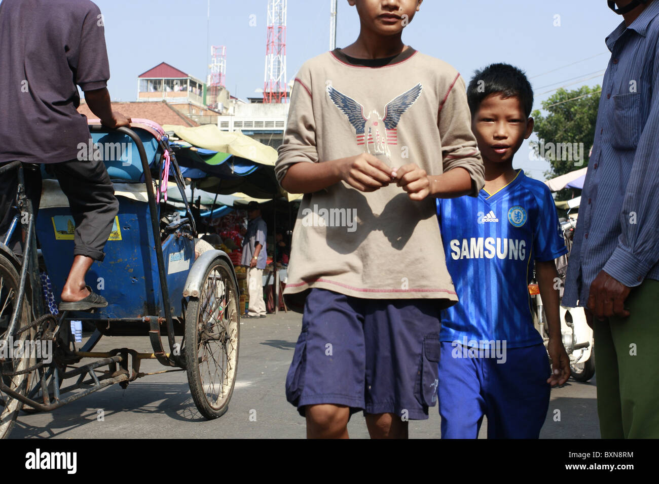 Cambodian boy street hi-res stock photography and images - Alamy