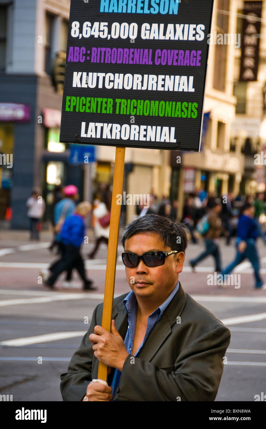 Holding protest sign hi-res stock photography and images - Alamy