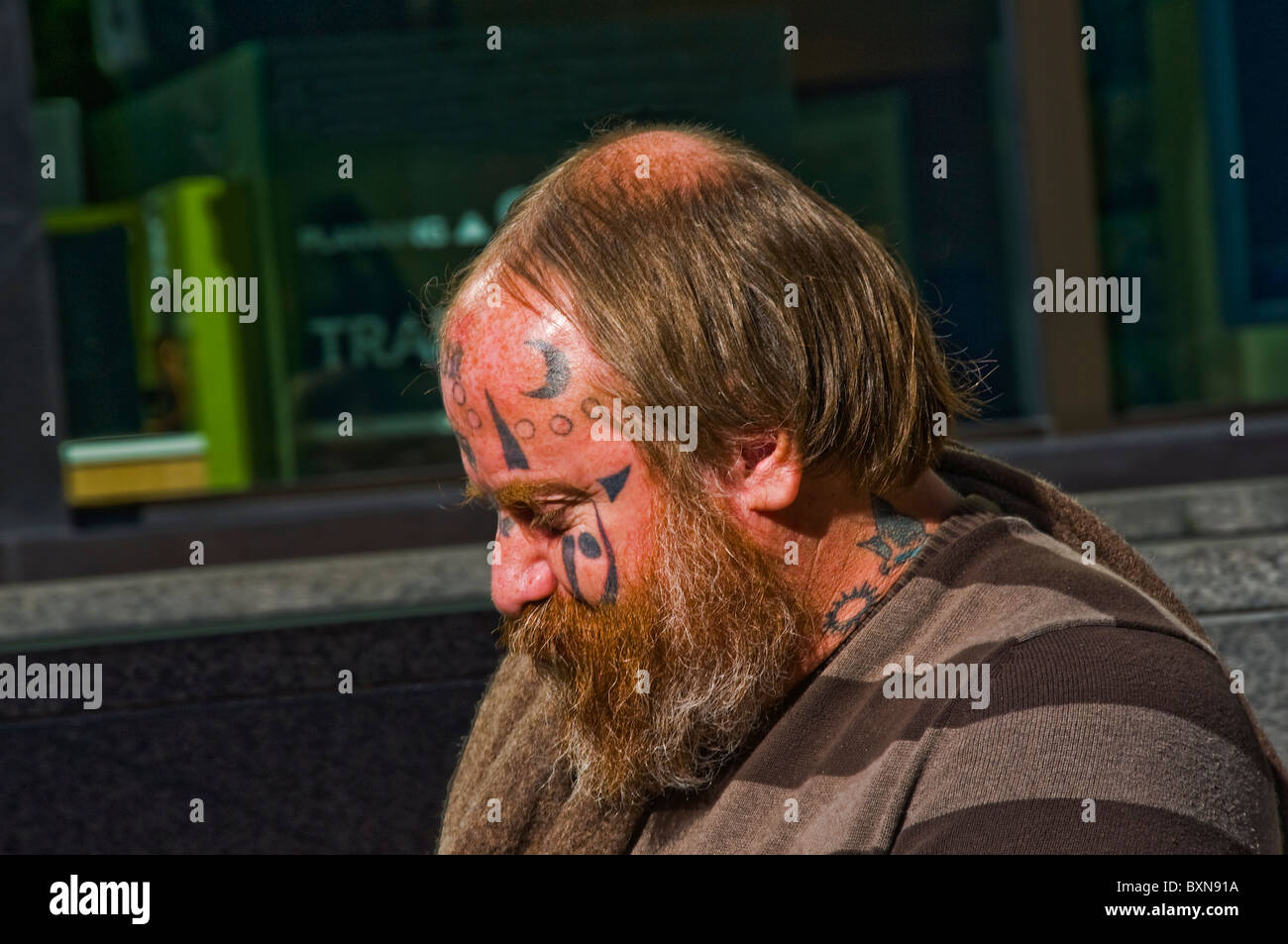 Homeless Face Tattoos