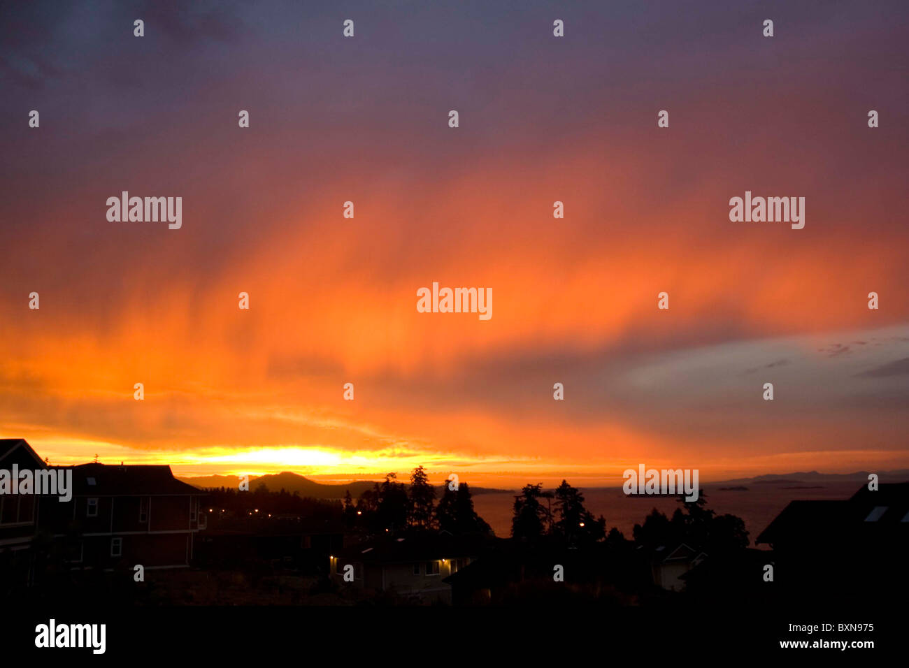 Sunset over Nanaimo, Vancouver Island, Canada Stock Photo - Alamy