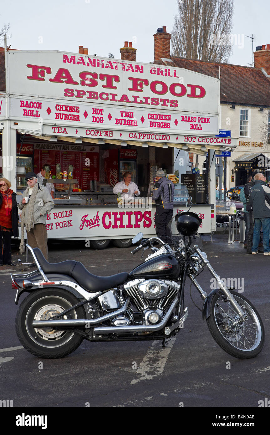 Harley Davidson motorcycle on display at the annual Boxing Day vintage ...