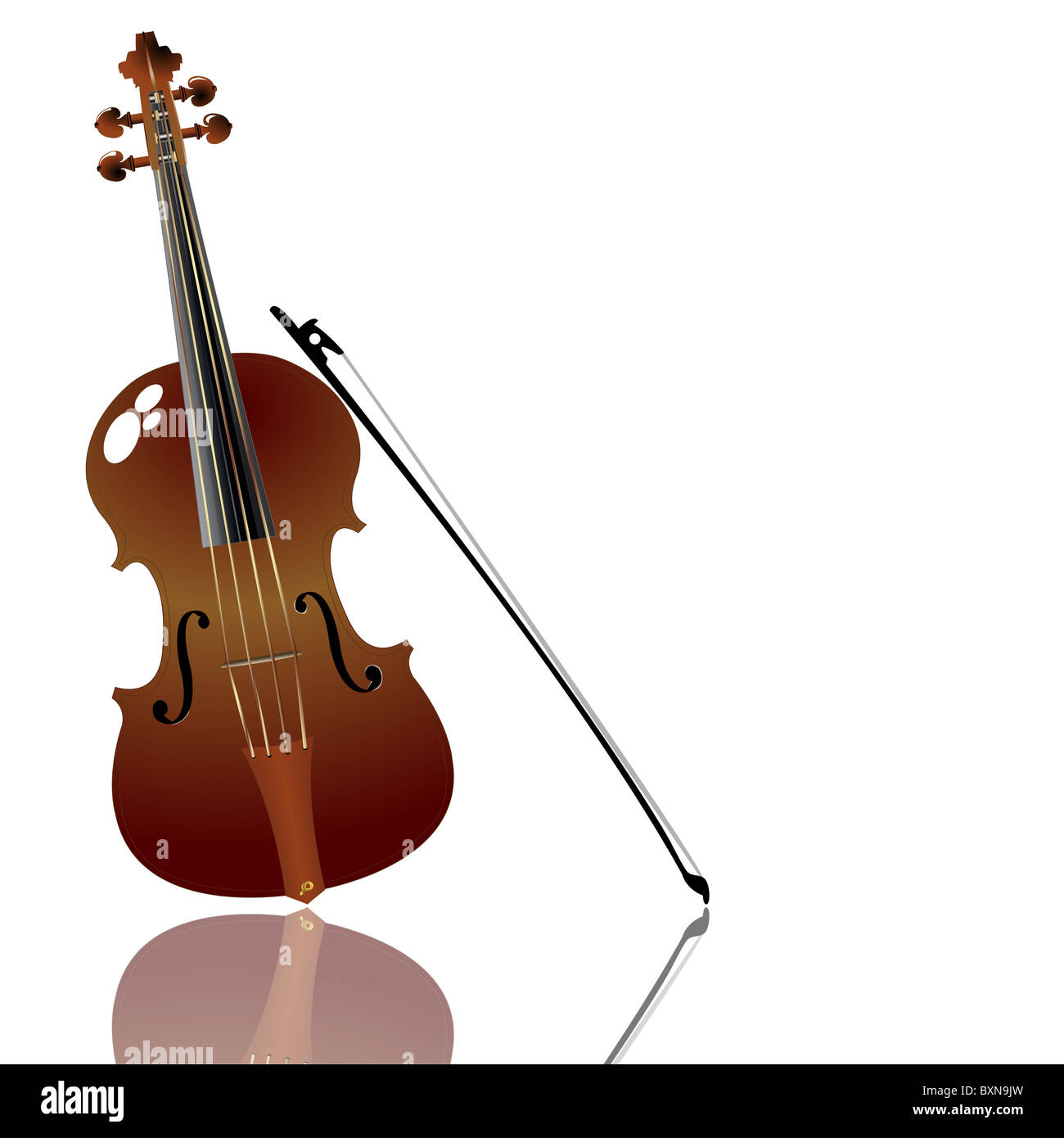 Bow and violin Stock Photo - Alamy